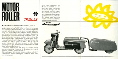IWL Troll 1 Roller Prospekt 1964 Nr. IWL101 - oldthing: Motorrad ...