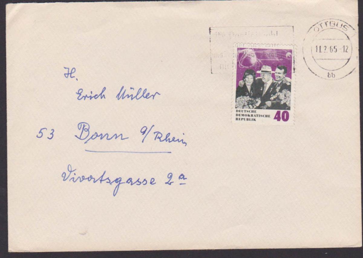 Nikita Chruschtschow mit Valentina Tereschkova und Juri Gagarin 70. Geburtstag 40 Pf. (MiNr ...