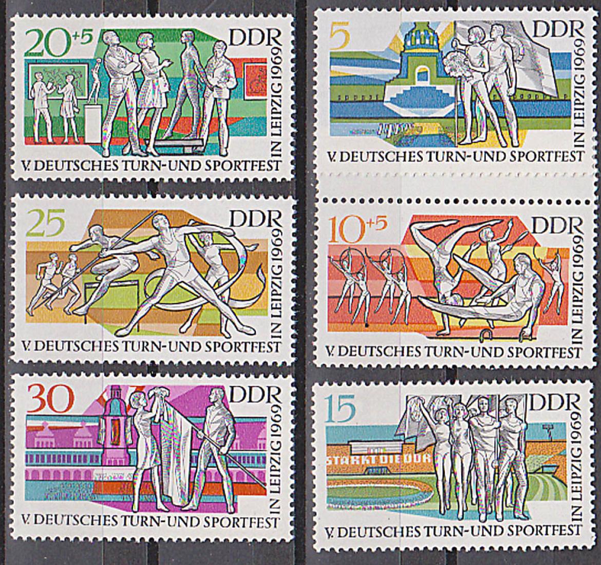 Leipzig 1969 Deutsches Turn- und Sportfest Völkerschlachtdenkmal ...