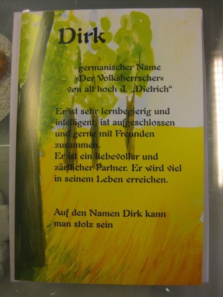 Dirk, Namenskarte.. | Sammeln & Seltenes günstig