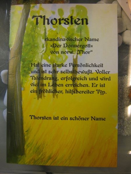 Thorsten, Namenskarte, Geburtstagskarte... | oldhting.de