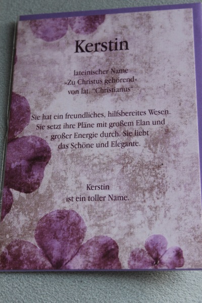 Kerstin, Namenskarte Kerstin;.. | Sammeln & Seltenes günstig