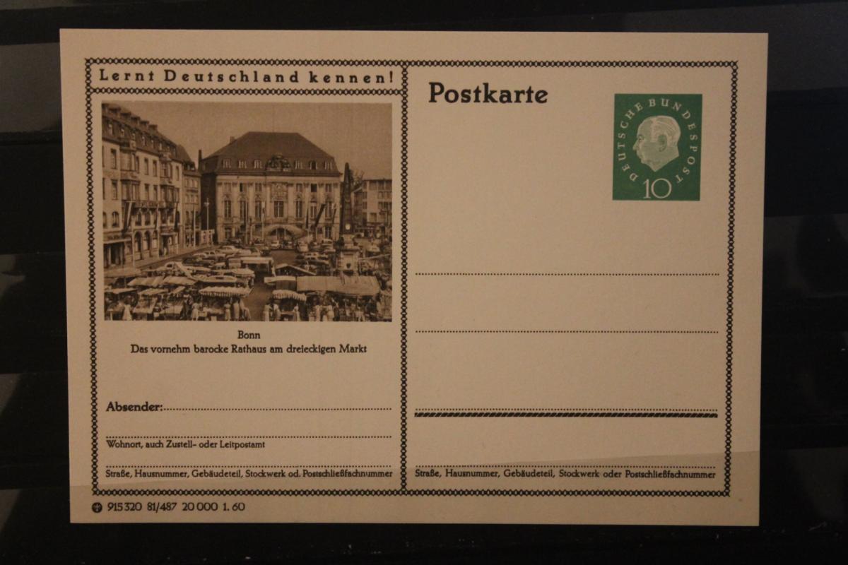 [Werbepostkarte] Bildpostkarte P 42 der Bundespost 1960: Bonn. Nr. 9036 ...