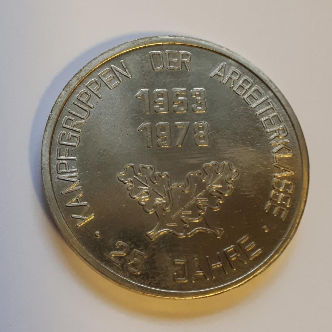 DDR Medaille 25 Jahre Kampfgruppen der Arbeiterklasse 1953-1978 Nr ...