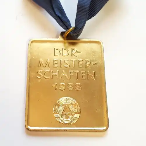 DDR Medaille DVfL DDR Meisterschaften 1988 Gold Nr. 0112555896 ...