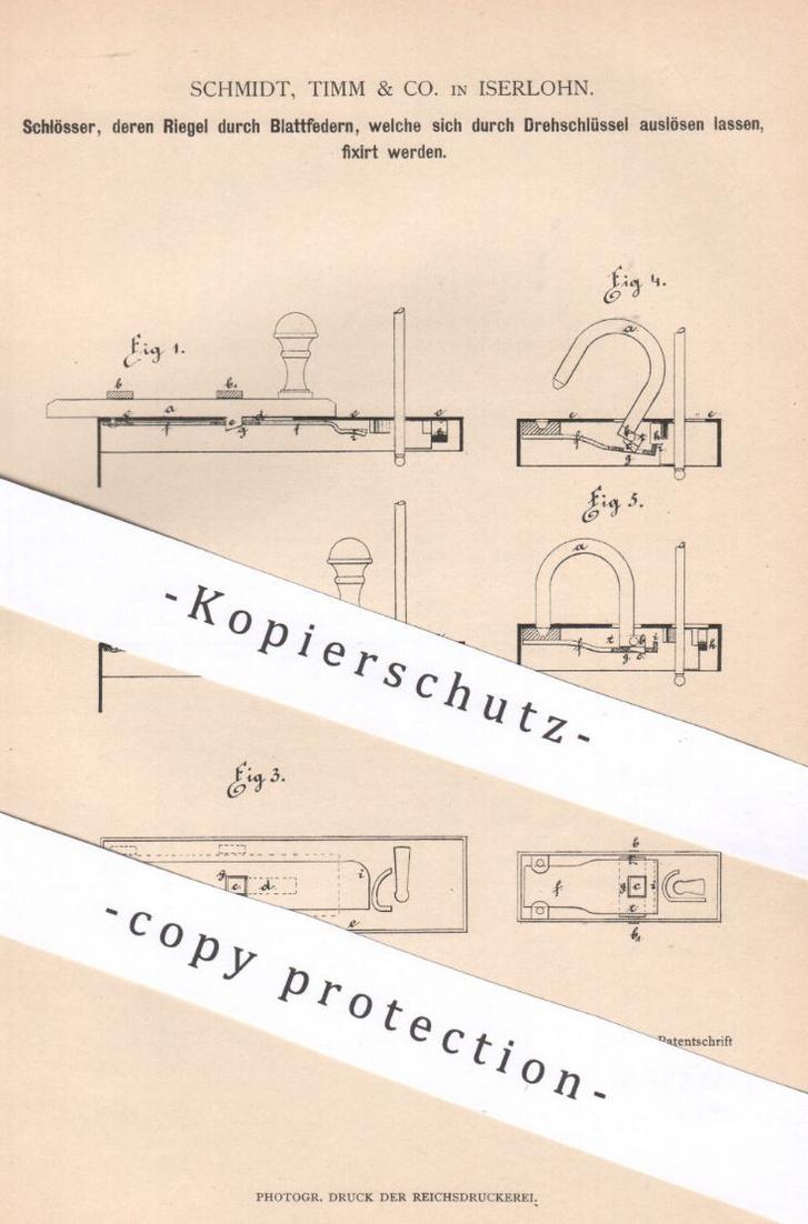 original Patent - Schmidt , Timm & Co... | oldhting.de