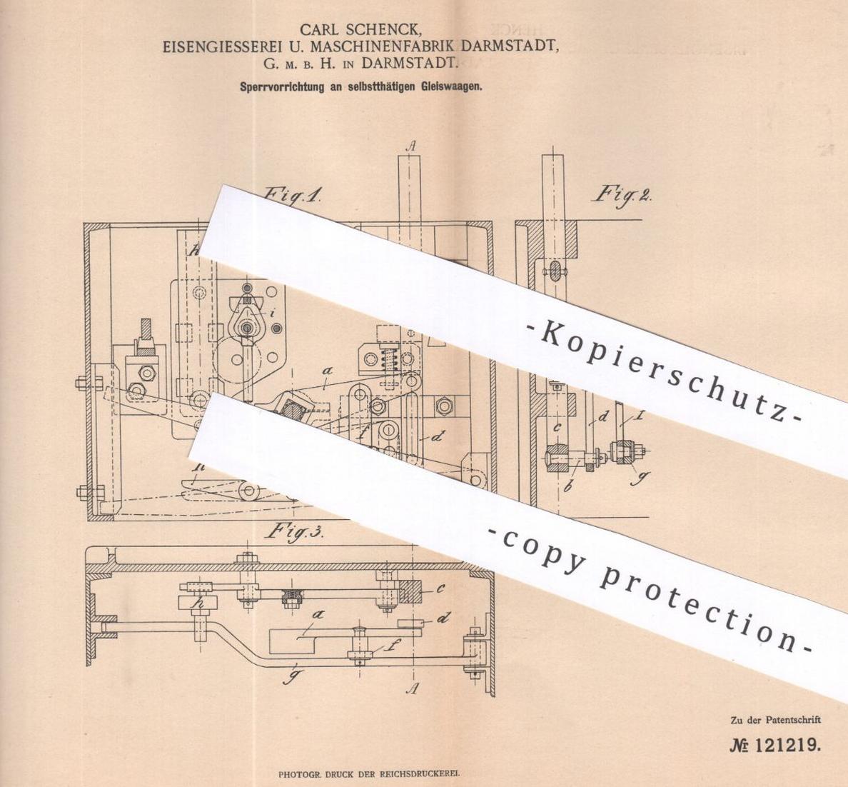 original Patent - Carl Schenck , Eisengiesserei & Maschinenfabrik ...