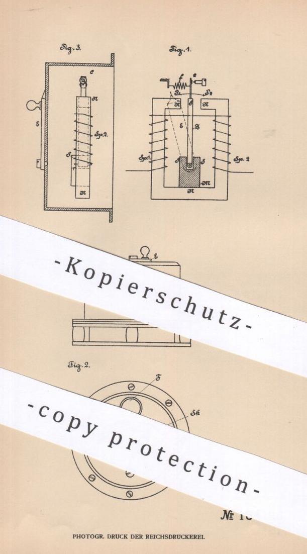 original Patent - Drahtlose Telegraphie GmbH Berlin , 1905 , Relais im ...