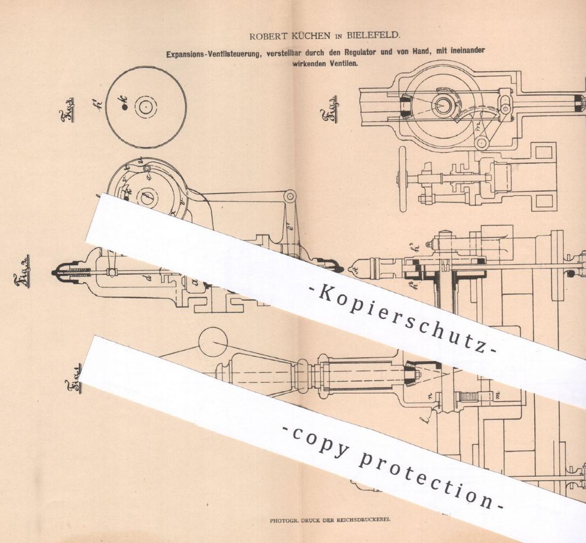 original Patent - Robert Küchen , Bielefeld , 1879 , Expansions ...
