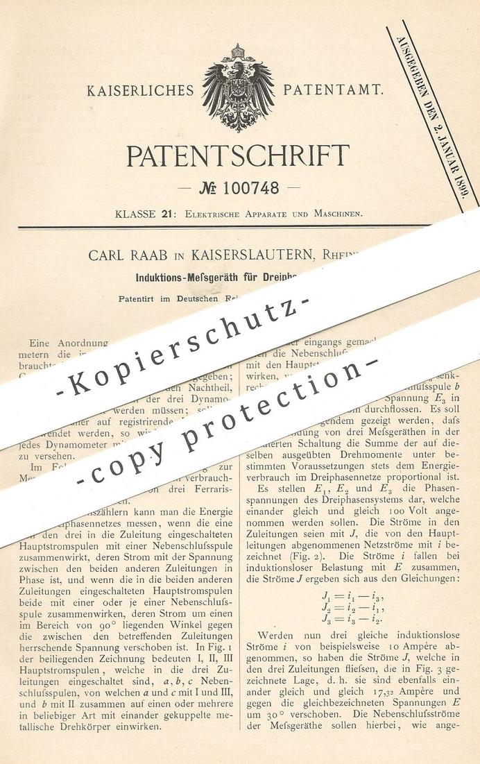 original Patent - Carl Raab , Kaiserslautern /... | oldhting.de