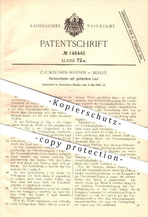 original Patent C. C. Winther.. | Sammeln & Seltenes günstig