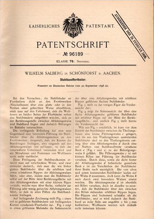 Original Patentschrift W.. | Sammeln & Seltenes günstig