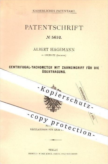 original Patent - Albert Hagemann , Oschatz , 1877 , Zentrifugal ...