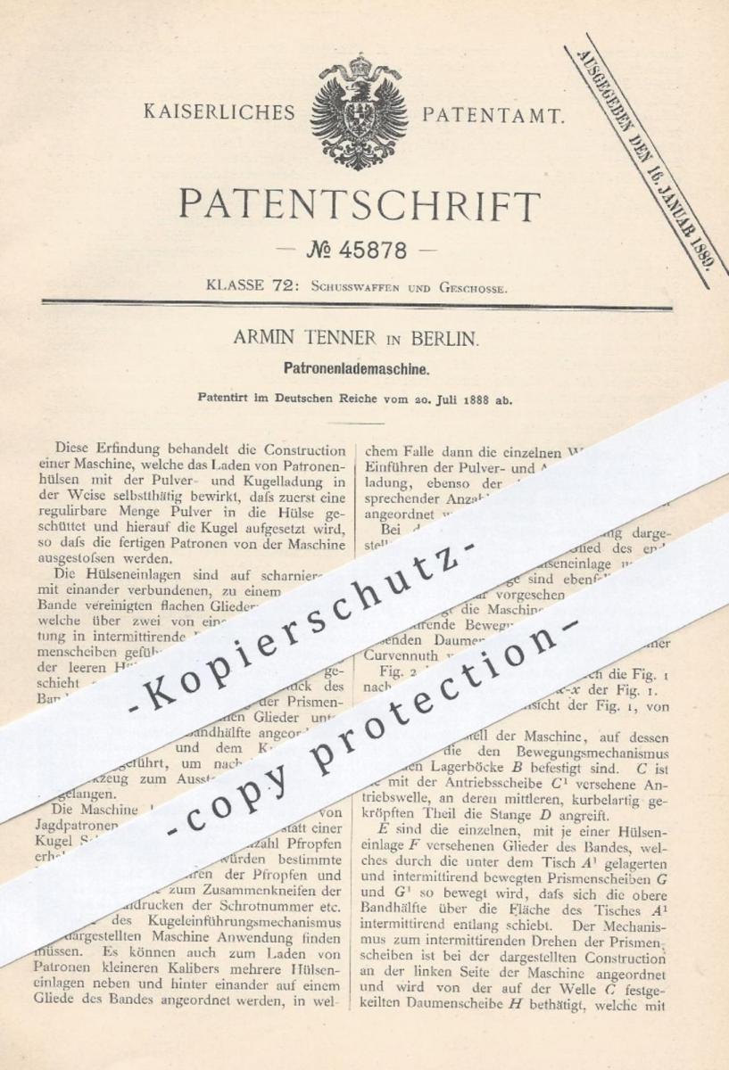 original Patent Armin Tenner.. | Sammeln & Seltenes günstig