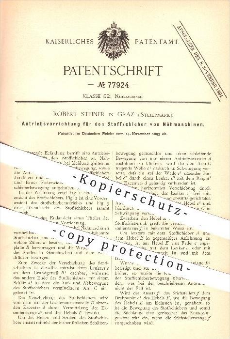 original Patent Robert Steiner.. | Sammeln & Seltenes günstig