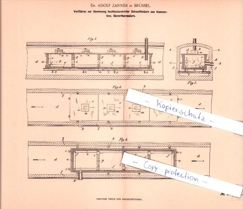 Original Patent - Dr. Adolf Zanner in Brüssel... | oldhting.de