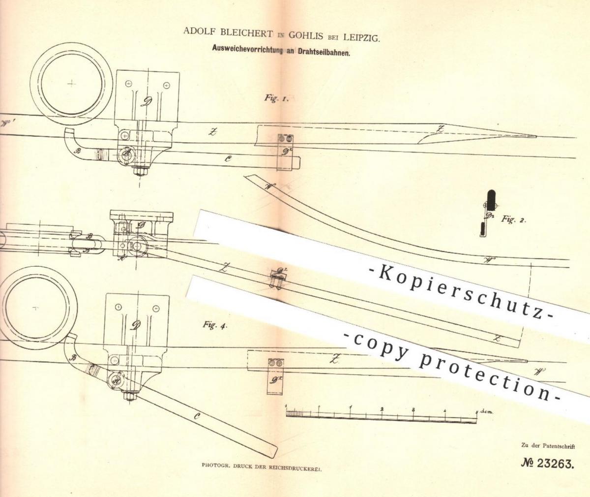 original Patent - Adolf Bleichert , Leipzig / Gohlis , 1882 ...