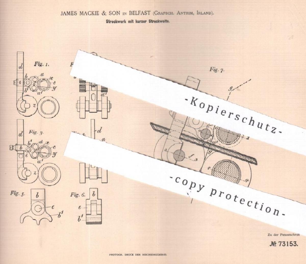 original Patent - James Mackie & Son , Belfast... | oldhting.de