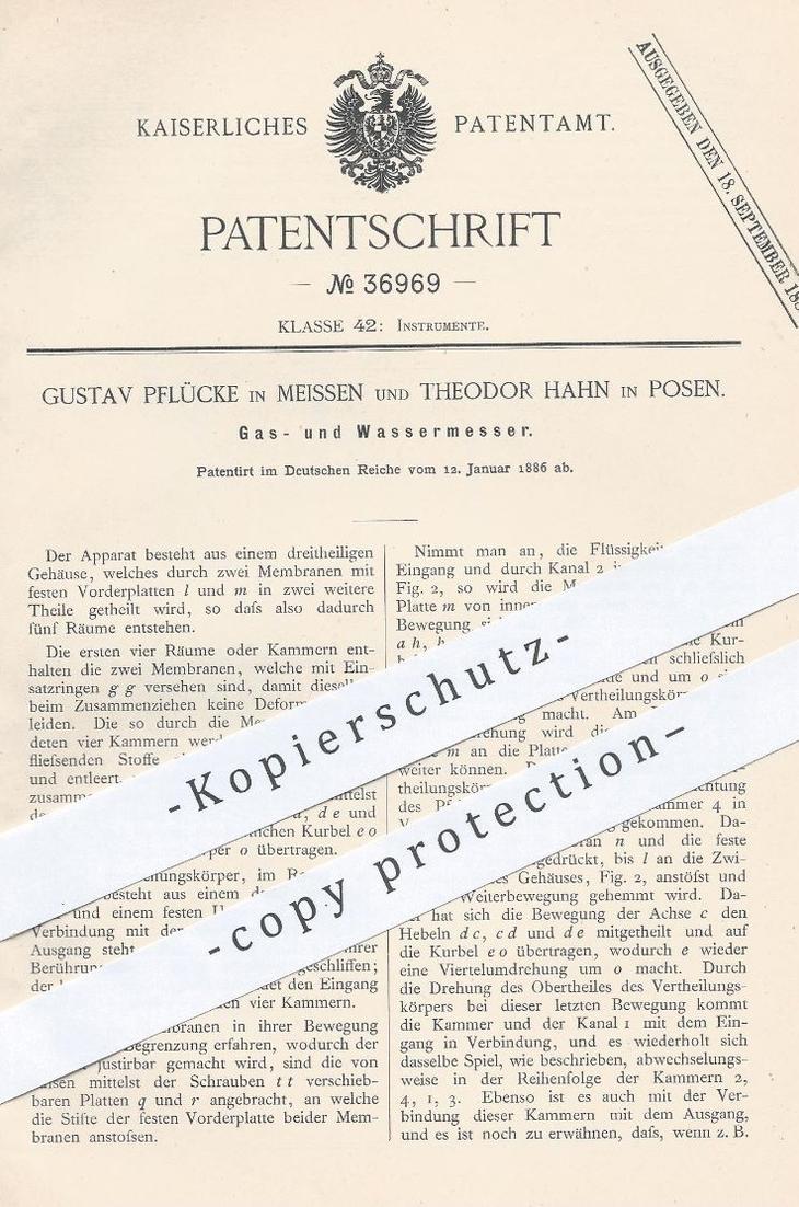original Patent - Gustav Pflücke , Meissen , Theodor Hahn , Posen ...