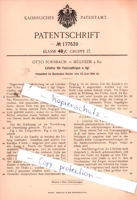 Original Patent Otto Forsbach.. | Sammeln & Seltenes günstig