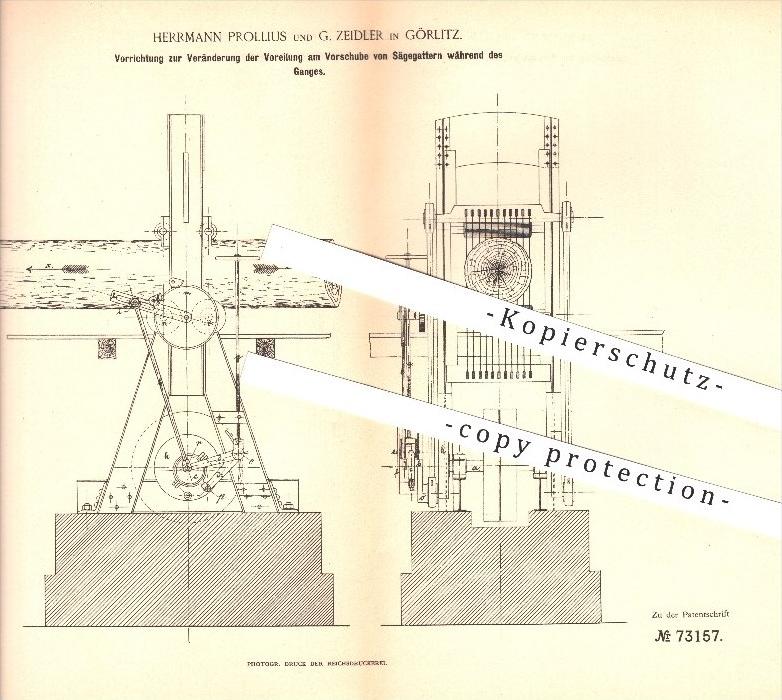 original Patent - Herrmann Prollius & G. Zeidler in Görlitz , 1892 ...