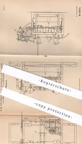 original Patent - E. Fr. Göransson , Hugo Mattsson , Alwin Jacobi , Magnus Elliot , Stockholm ...