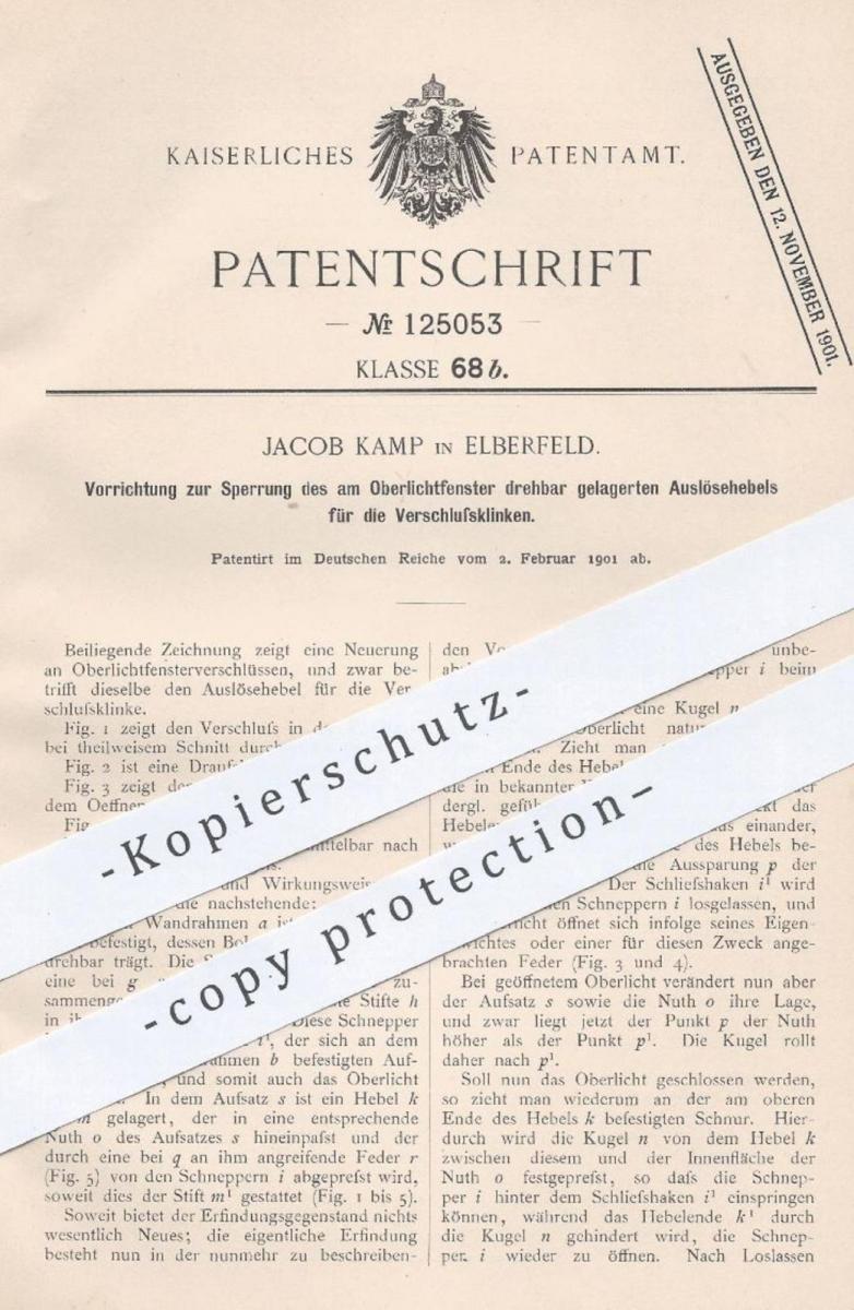 original Patent Jacob Kamp.. | Sammeln & Seltenes günstig