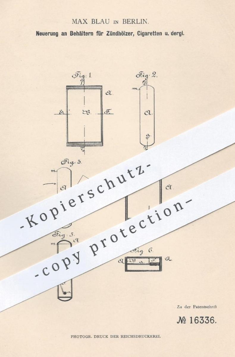 original Patent Max Blau.. | Sammeln & Seltenes günstig
