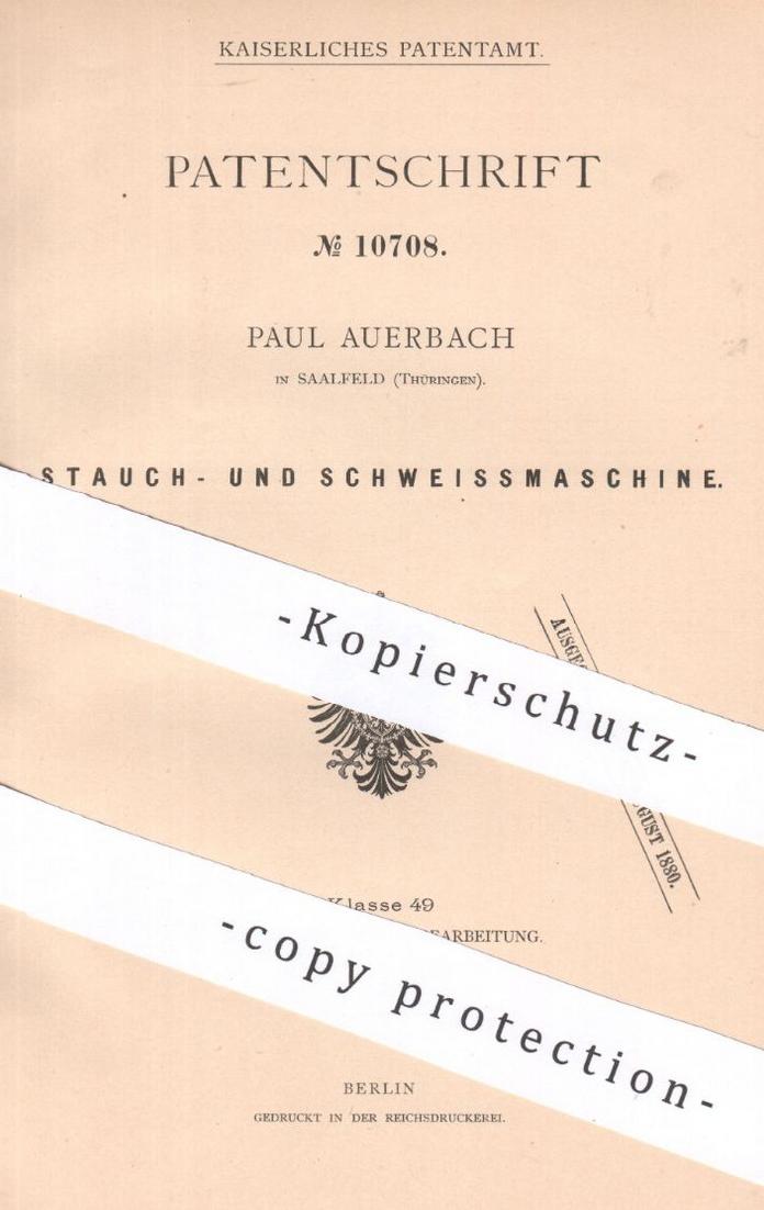 original Patent Paul Auerbach.. | Sammeln & Seltenes günstig