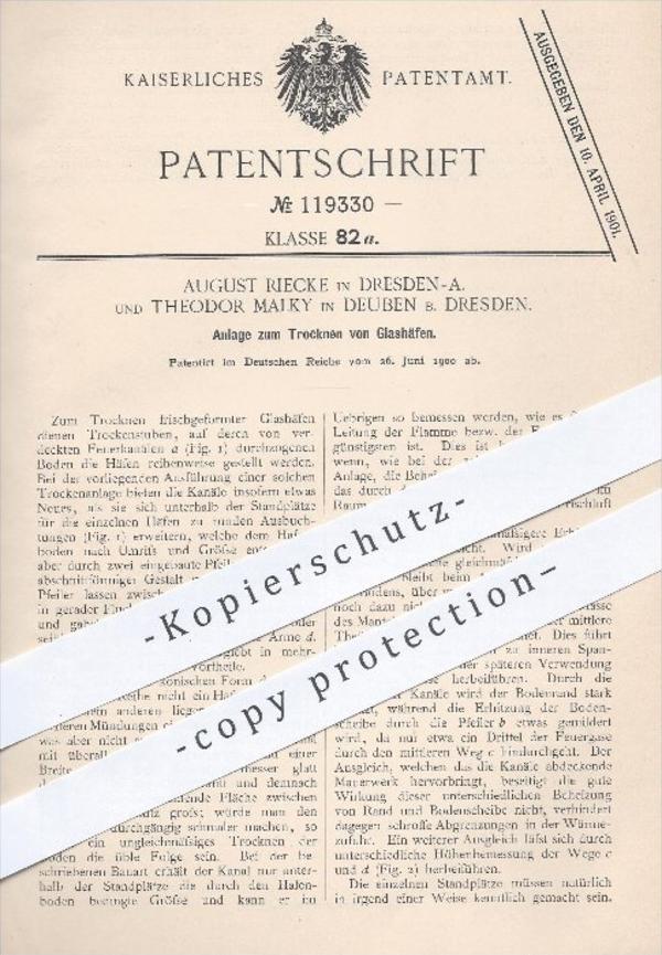 original Patent A. Riecke.. | Sammeln & Seltenes günstig