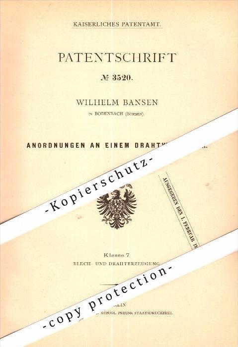 Original Patent Wilhelm Bansen in.. | Ansichtskarten günstig