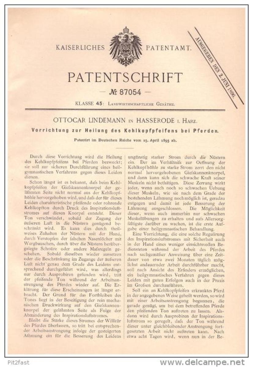 Original Patentschrift O.. | Sammeln & Seltenes günstig