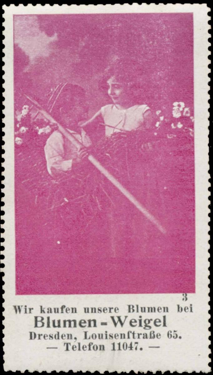 Junge und MÃ¤dchen mit Blumen | Sammeln & Seltenes günstig