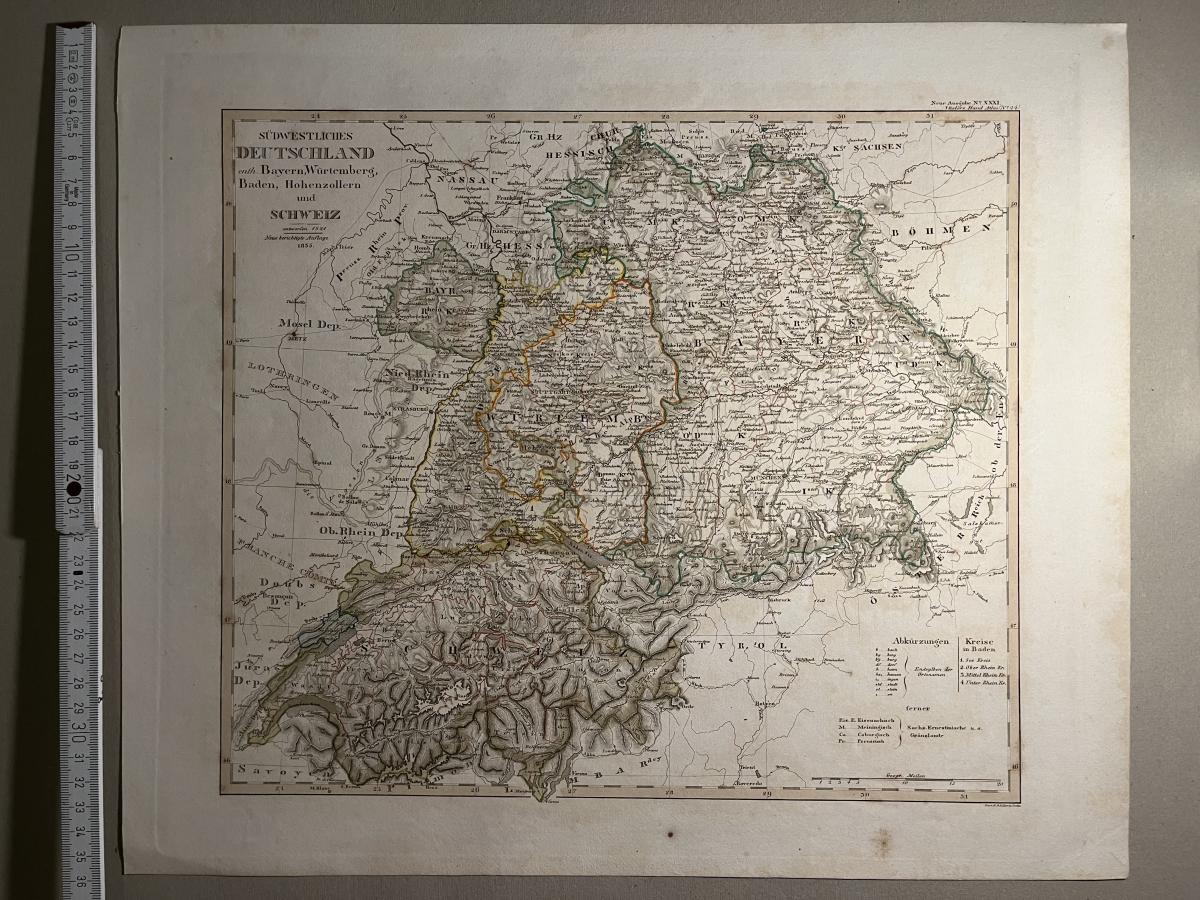 Original Kupferstich - 1835 - Stielers Handatlas Karte 24 ...