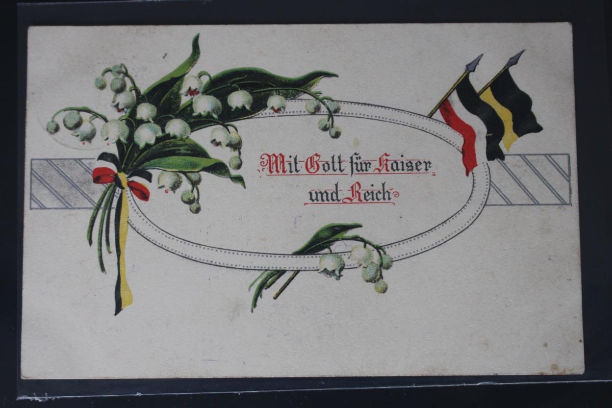 AK Deutschland Mit Gott für Kaiser und Reich Feldpost 1916 #PL553 Nr ...