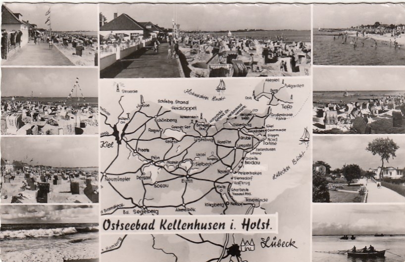 Ostseebad Kellenhusen, Landkarte, Mehrbildkarte gl1957 G6630 Nr. G6630 ...