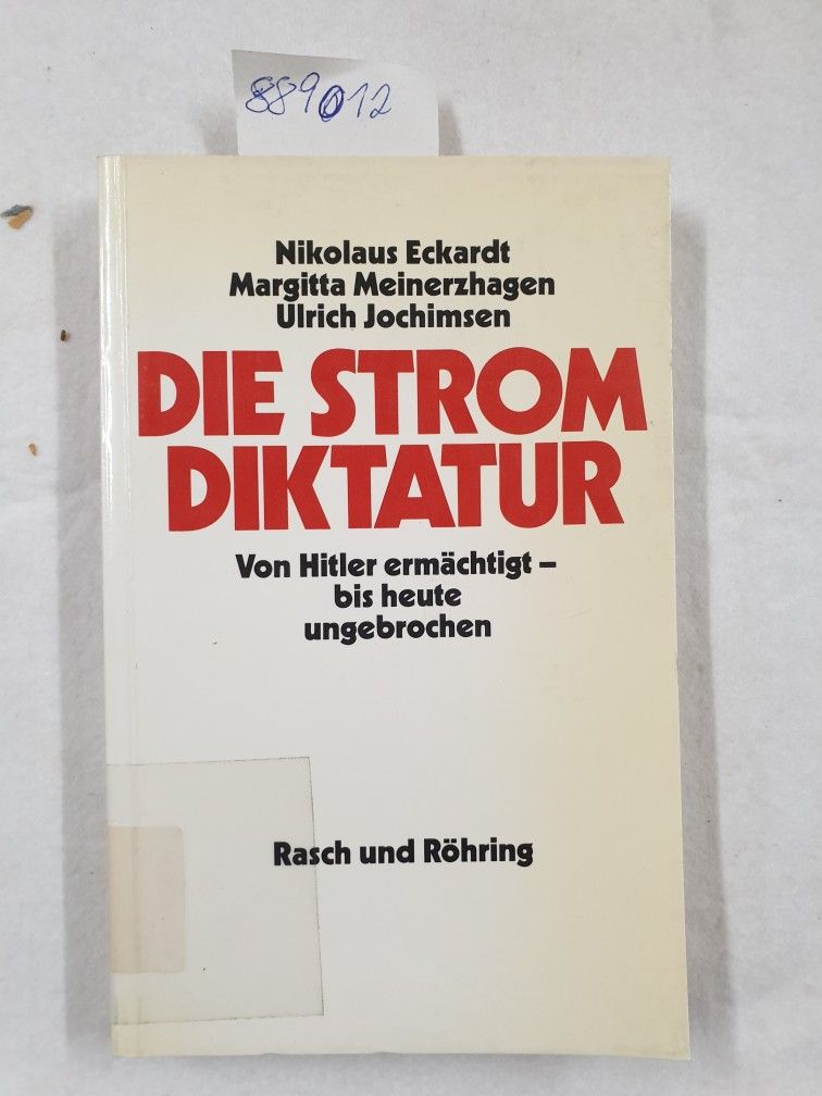 Eckardt, Nikolaus, Margitta Meinerzhagen und Ulrich Jochimsen: Die ...