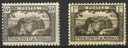 Monaco 1922 - Mi 59/60 - YT 59/60.. | Briefmarken günstig