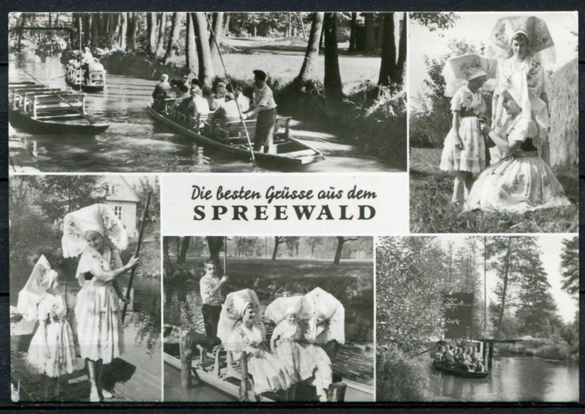 Die besten Grüße aus dem Spreewald - Mehrbildkarte - gel. 1979 - DDR ...
