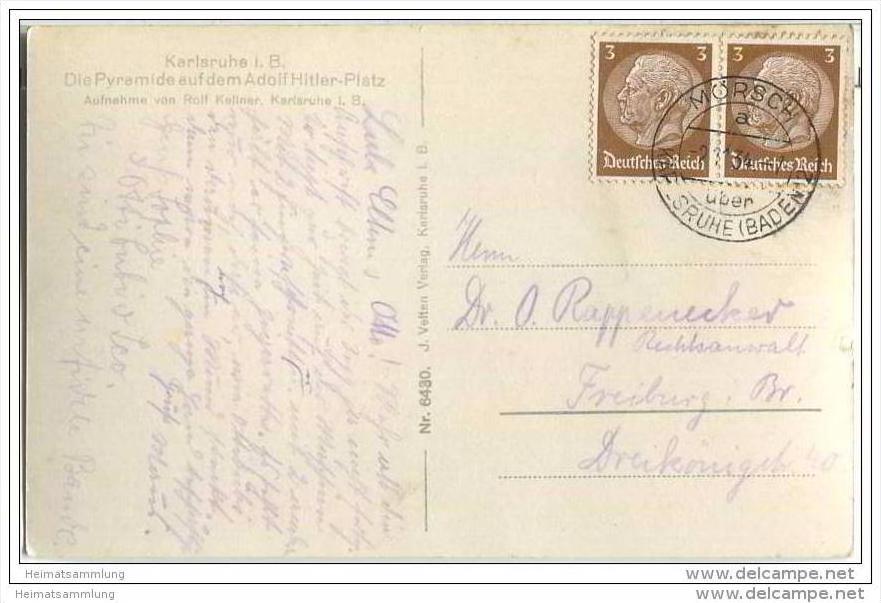 Karlsruhe - Pyramide auf dem Adolf-Hitler-Platz... | oldhting.de