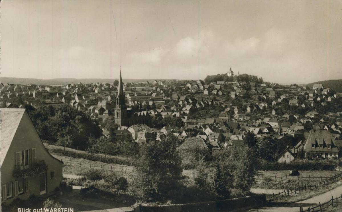 Warstein v. 1963 Teil-Stadt-Ansicht mit Bauernhof (53779) Nr. 614415760 ...
