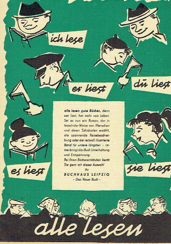 Ich lese, er liest, du liest, es liest, sie liest, alle lesen gute ...