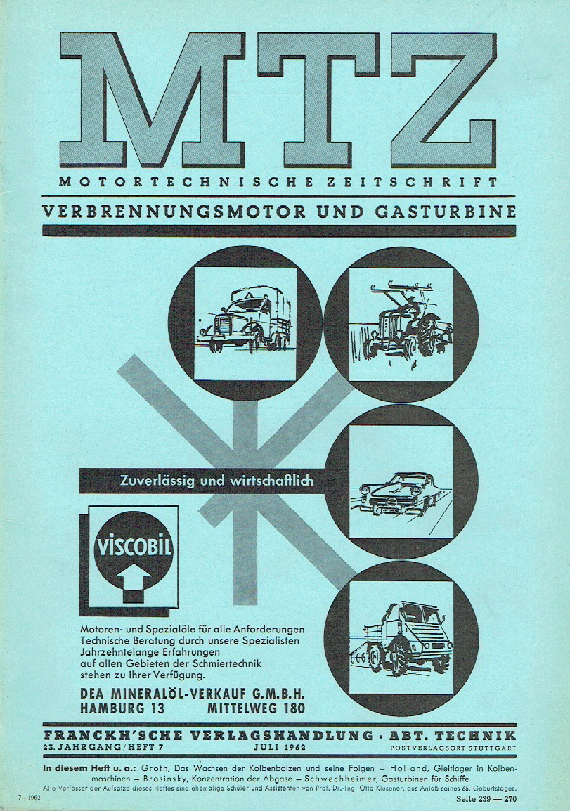 MTZ Motortechnische Zeitschrift Technisch-wissenschaftliche Zeitschrift für das Gesamtgebiet des ...
