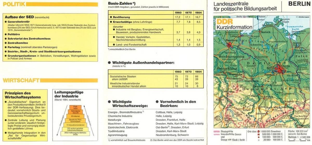 Germany politik map DDR politische.. | Ansichtskarten günstig