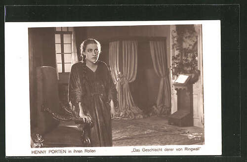 AK Schauspielerin Henny Porten in ihrer Rolle in dem Film "Das Geschlecht derer von Ringwall" Nr ...