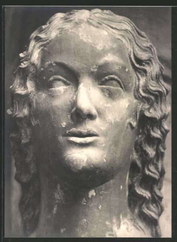 Fotografie Walter Hege, Ansicht Bamberg, Bamberger Dom, Kopf des ...