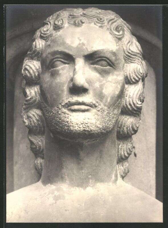 Fotografie Walter Hege, Ansicht Bamberg, Bamberger Dom, Kopf des ...