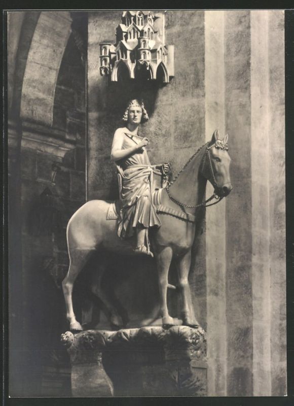 Fotografie Walter Hege, Ansicht Bamberg, Bamberger Dom, Kopf des ...