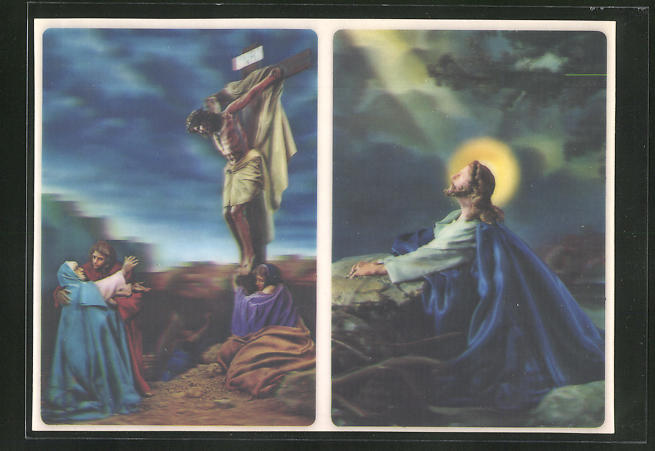 3D-AK Jesus mit offenen Händen und einem Heiligenschein Nr. 7668527 ...