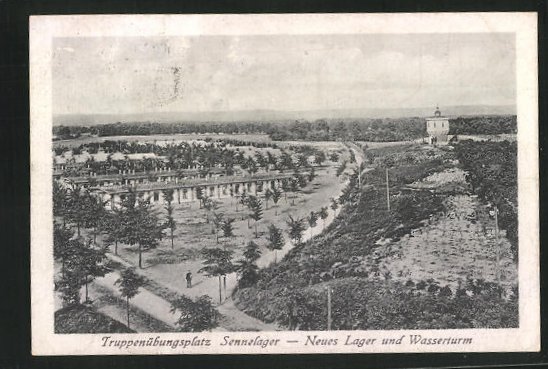 ALTE POSTKARTE TRUPPENÜBUNGSPLATZ SENNE NEUES LAGER Sennelager ...